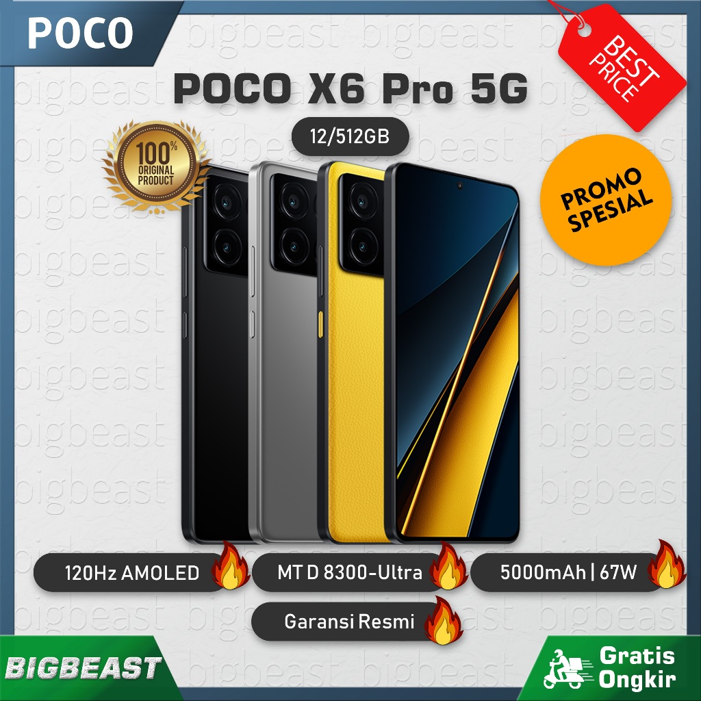 Jual Xiaomi POCO X6 Pro 5G 12/512 GB Garansi Resmi | Shopee Indonesia