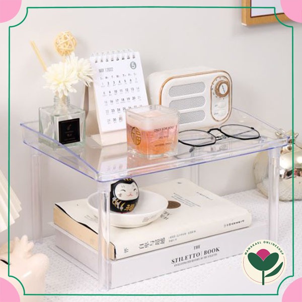 Jual Desktop rack organizer meja tempat pajangan rak transparan serba ...