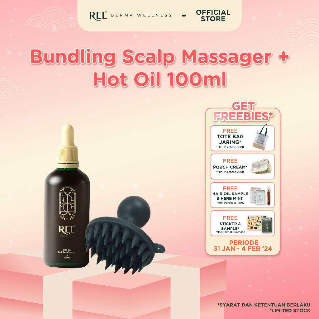 Jual Ree Derma Wellness - Bundle Special Price - Scalp Massager & Hot ...