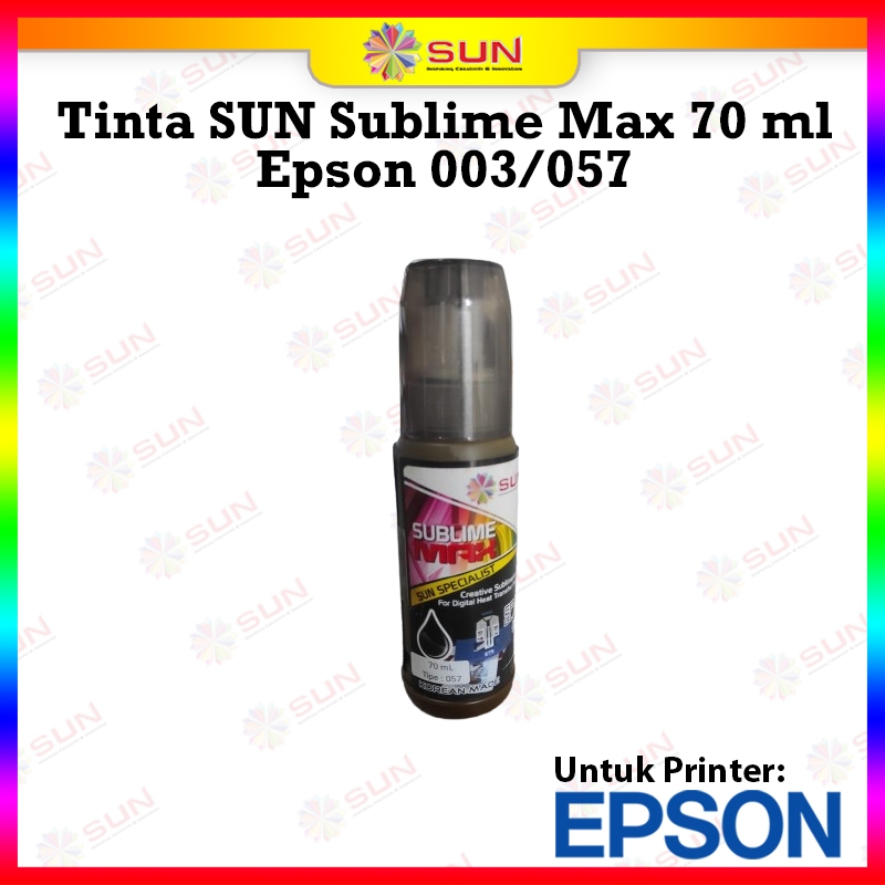Jual Tinta Epson Sublim 003 / 001 / 664 - SUN Sublime Max 70 ml ...