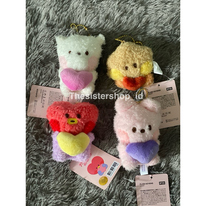 Jual [READY STOCK] BTS BT21 MININI DOLL KEYRING HEART | Shopee Indonesia
