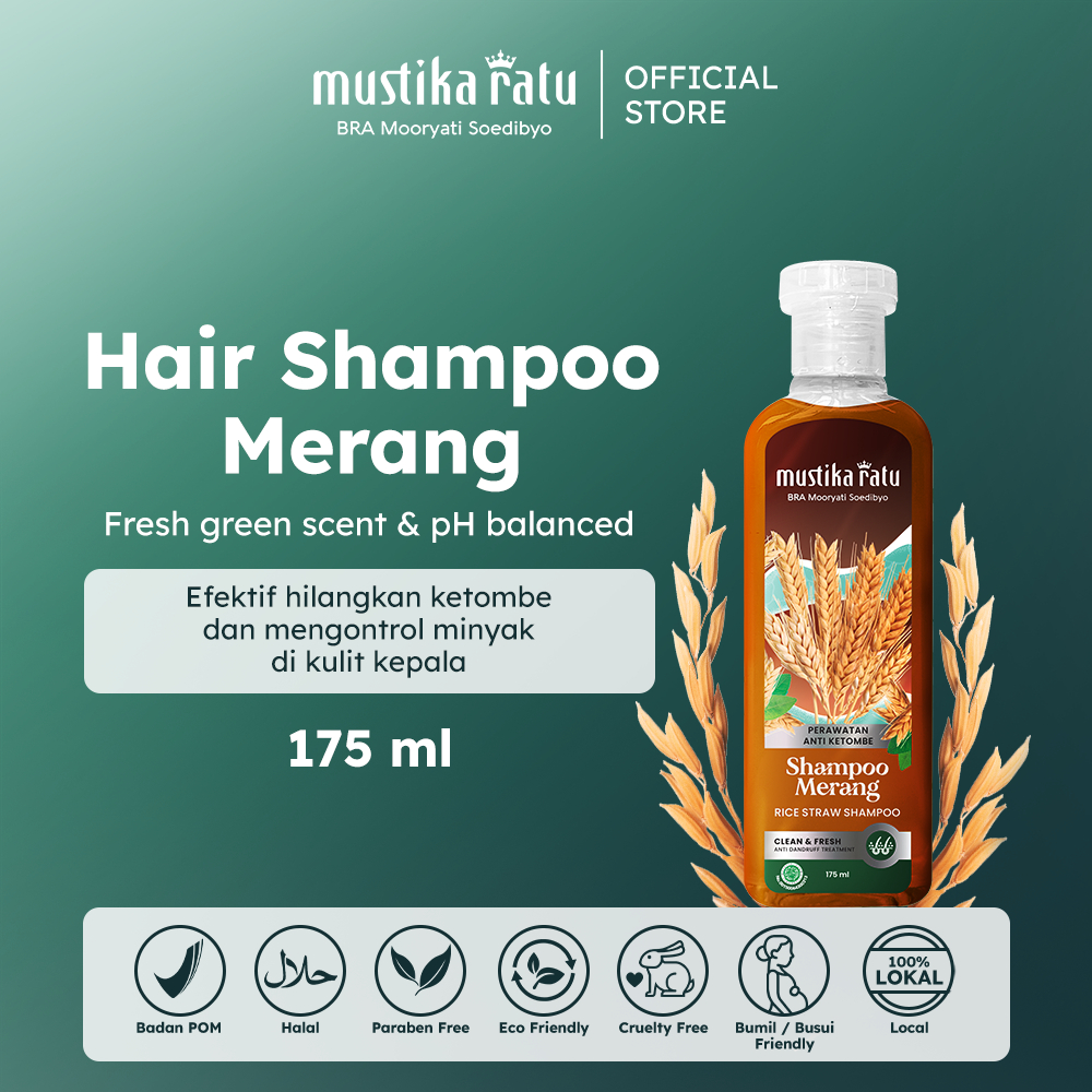 Jual Mustika Ratu Shampoo Merang 175ml untuk mengurangi gatal karena ...
