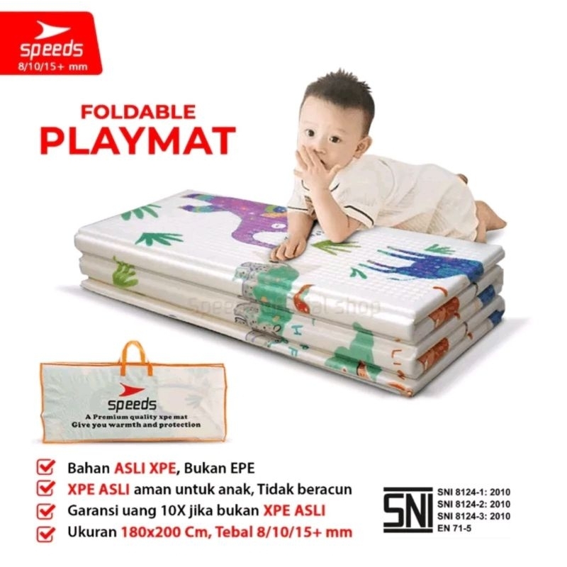 Jual SPEEDS Karpet Lipat SNI 200x180cm Motif Bolak/i Playmat Bayi ...