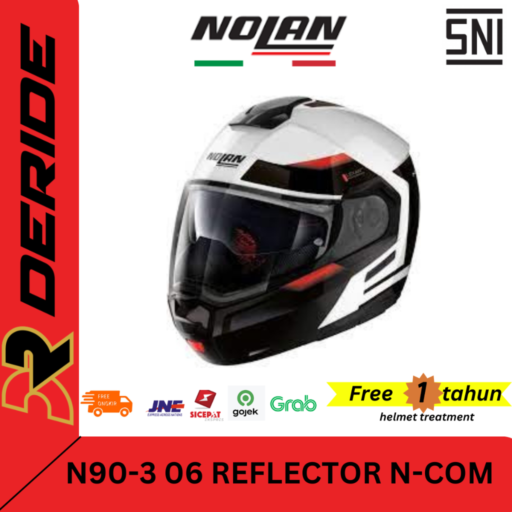 Jual Nolan N90-3 06 Reflector N-Com 037 Helm Modular Flip Up SNI Original N903 N90 3 | Shopee ...