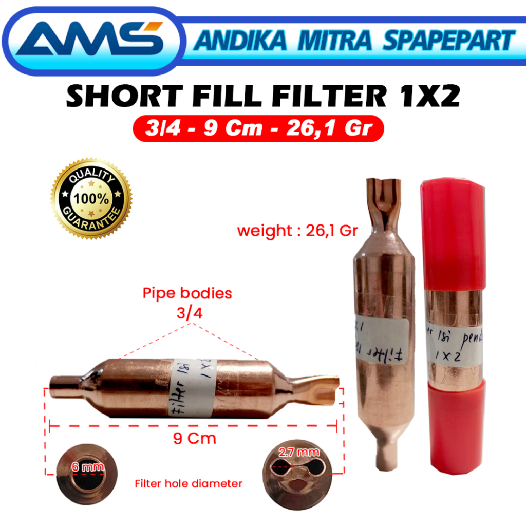 Jual FILTER ISI KULKAS 1 X 2 UKURAN 3/4 PANJANG 9 CM | Shopee Indonesia