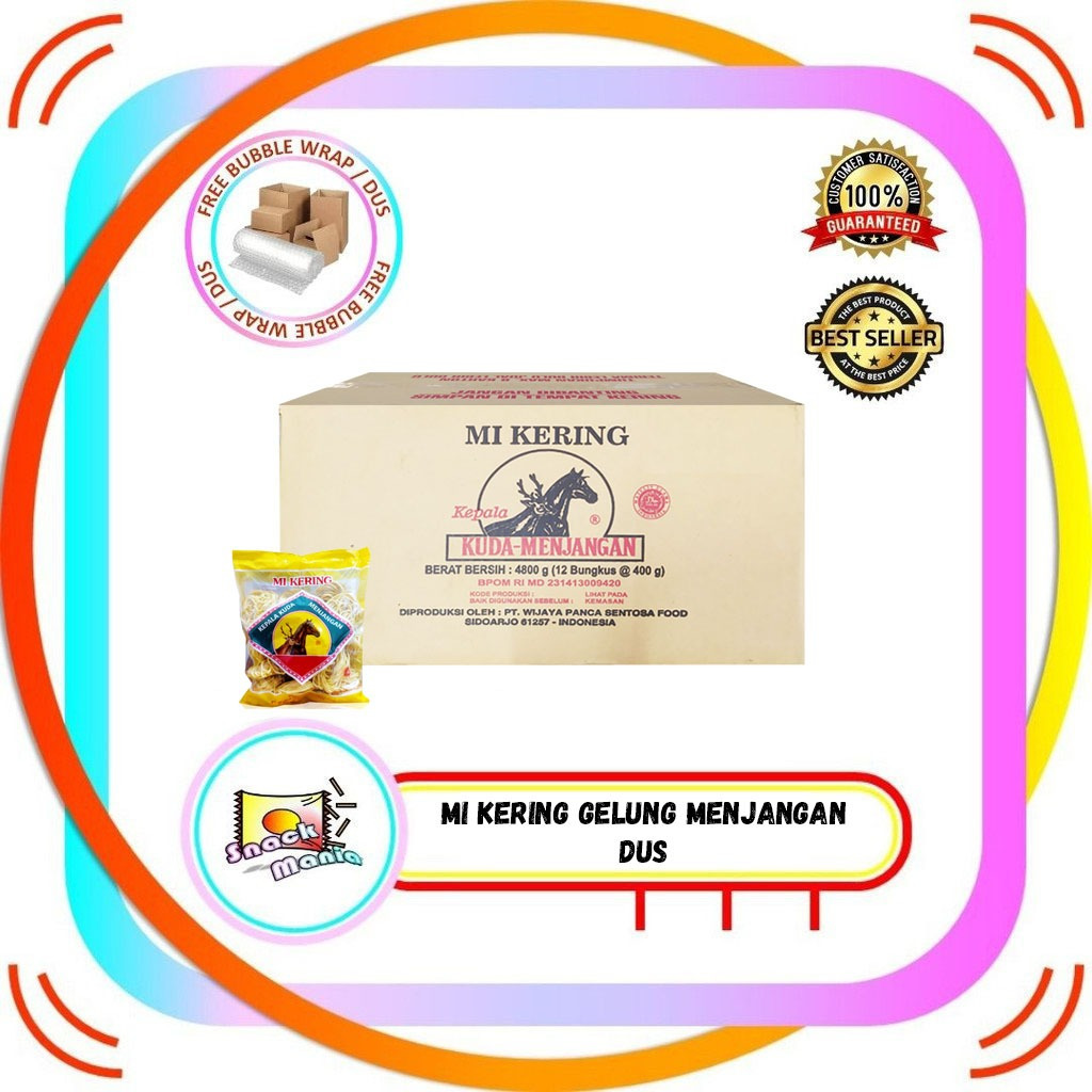 Jual Mie Kering Gelung Kepala Kuda Menjangan 400 gr x 12 pcs DUS ...
