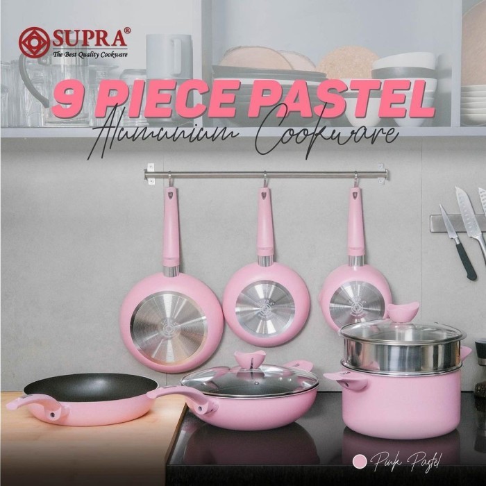Jual SUPRA 9 PCS PASTEL COOKWARE SET | Shopee Indonesia