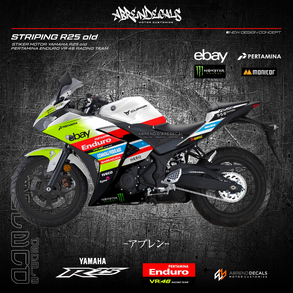 Jual Striping R25 Old Livery Enduro VR 46 Racing Team Moto GP 2024 ...