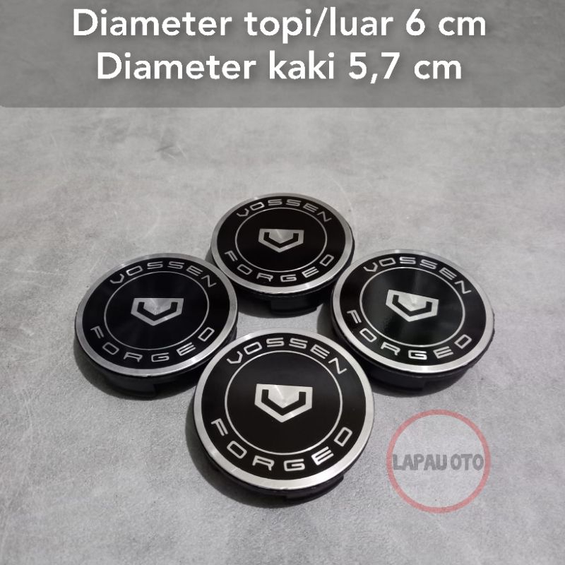 Jual dop velg racing vossen diameter 6 cm harga 4 pcs | Shopee Indonesia