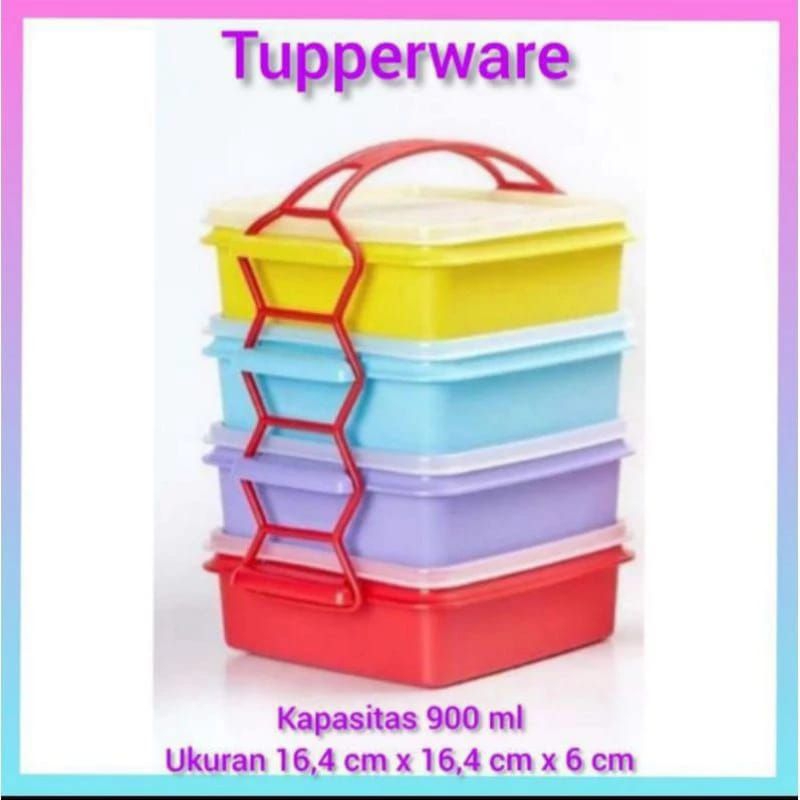 Jual carry all set/rantang tupperware 4 tingkat | Shopee Indonesia