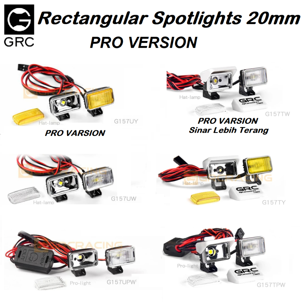 Jual GRC Spot Light LED lampu 20mm Rc Car SCX10 TRX4 TRX-4 RGT MN WPL ...