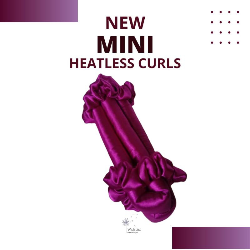 Jual New Mini Heatless Curler Satin Premium Wishlist curly rambut ...