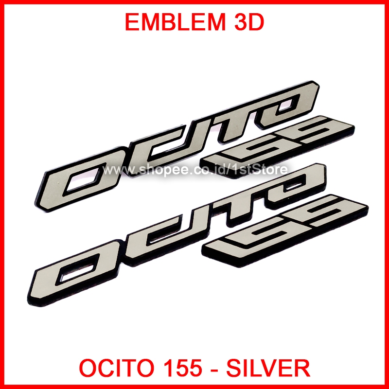 Jual EMBLEM OCITO 155 SILVER 3D LOGO STIKER MEREK YAMAHA NMAX VIETNAM ...