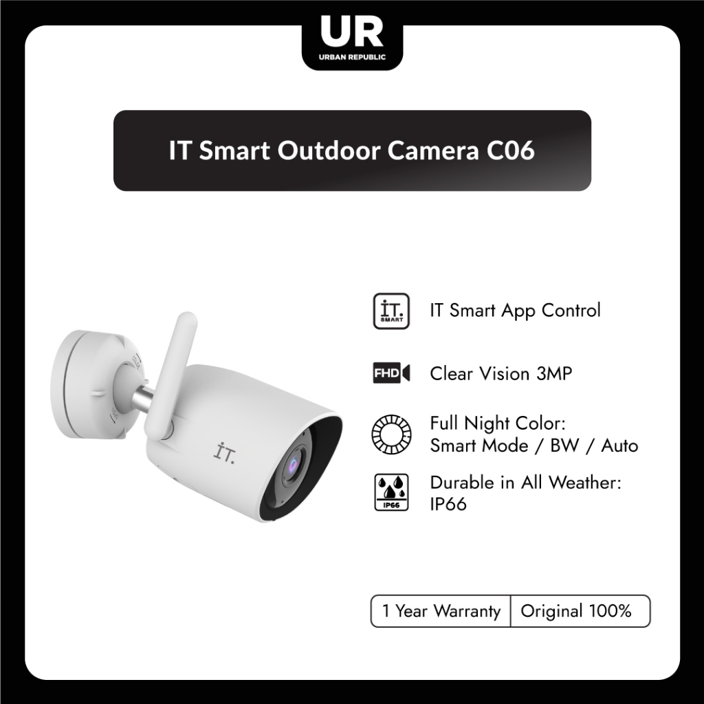 Jual IT Smart Outdoor Camera C06 - IP Camera CCTV IP65 FHD Colour ...