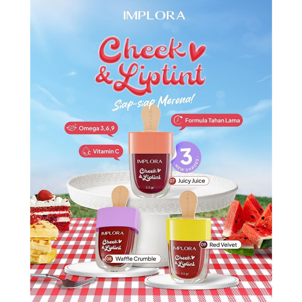 Jual Lip Tint Implora Original / Cheek and Lip / perona pipi dan pewarna bibir | Implora Jelly ...