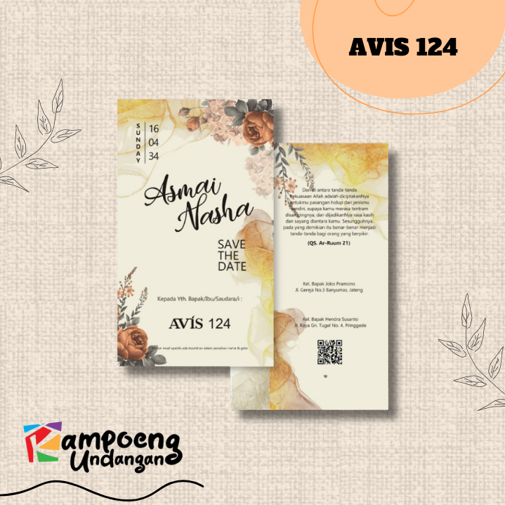 Jual Blangko Undangan atau Kertas Undangan Pernikahan merk AVIS 124 ...