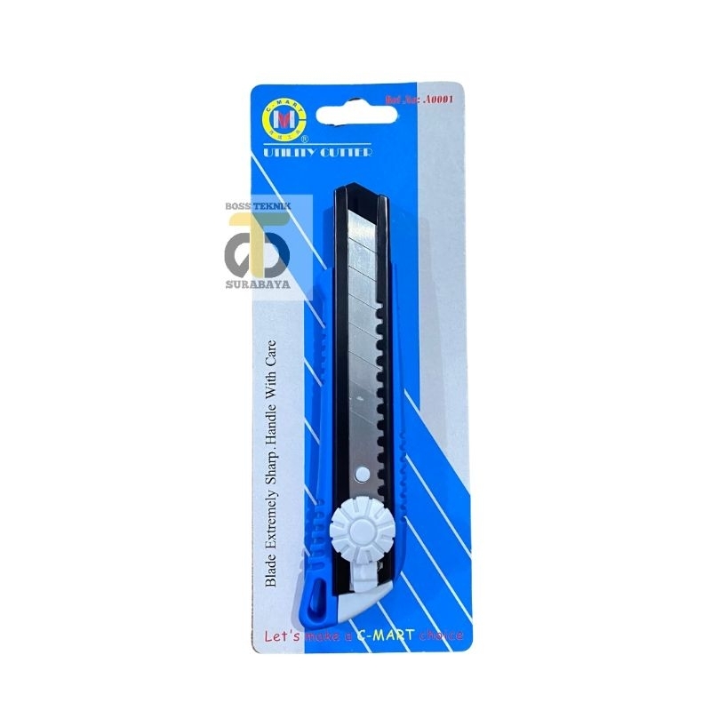 Jual Cutter C-mart utility cutter body kuat anti pecah cutter tukang ...