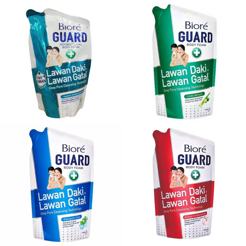 Jual Biore Guard Body foam Body wash Anti Bacterial / Energetic Cool / Lively Refresh refill ...