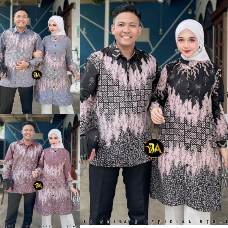 Jual Batik Couple Batik couple Modern Batik Wanita Jumbo Baju Batik Couple Batik Tunik Couple ...