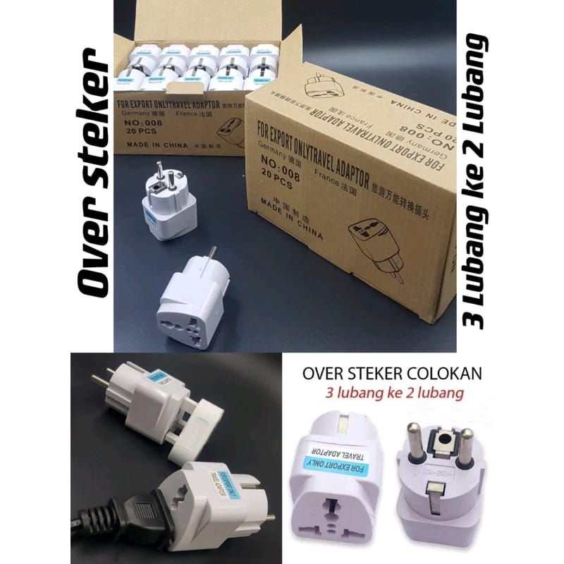 Jual STEKER OVER STEKER COLOKAN SAMBUNGAN KAKI 2 KE COLOKAN KAKI 3 ...
