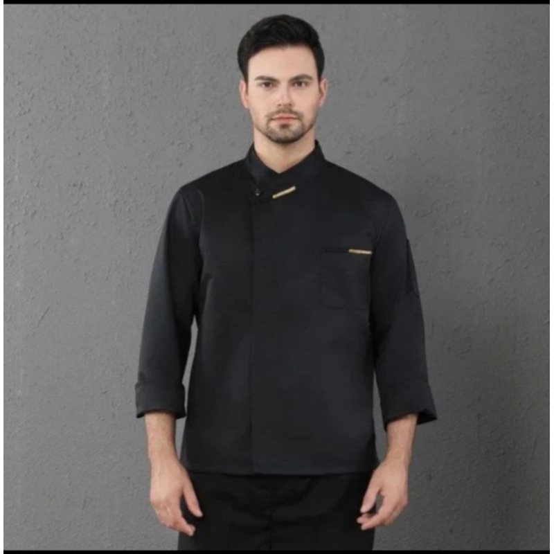 Jual baju chef seragam kerja baju koki master chef unisek | Shopee ...