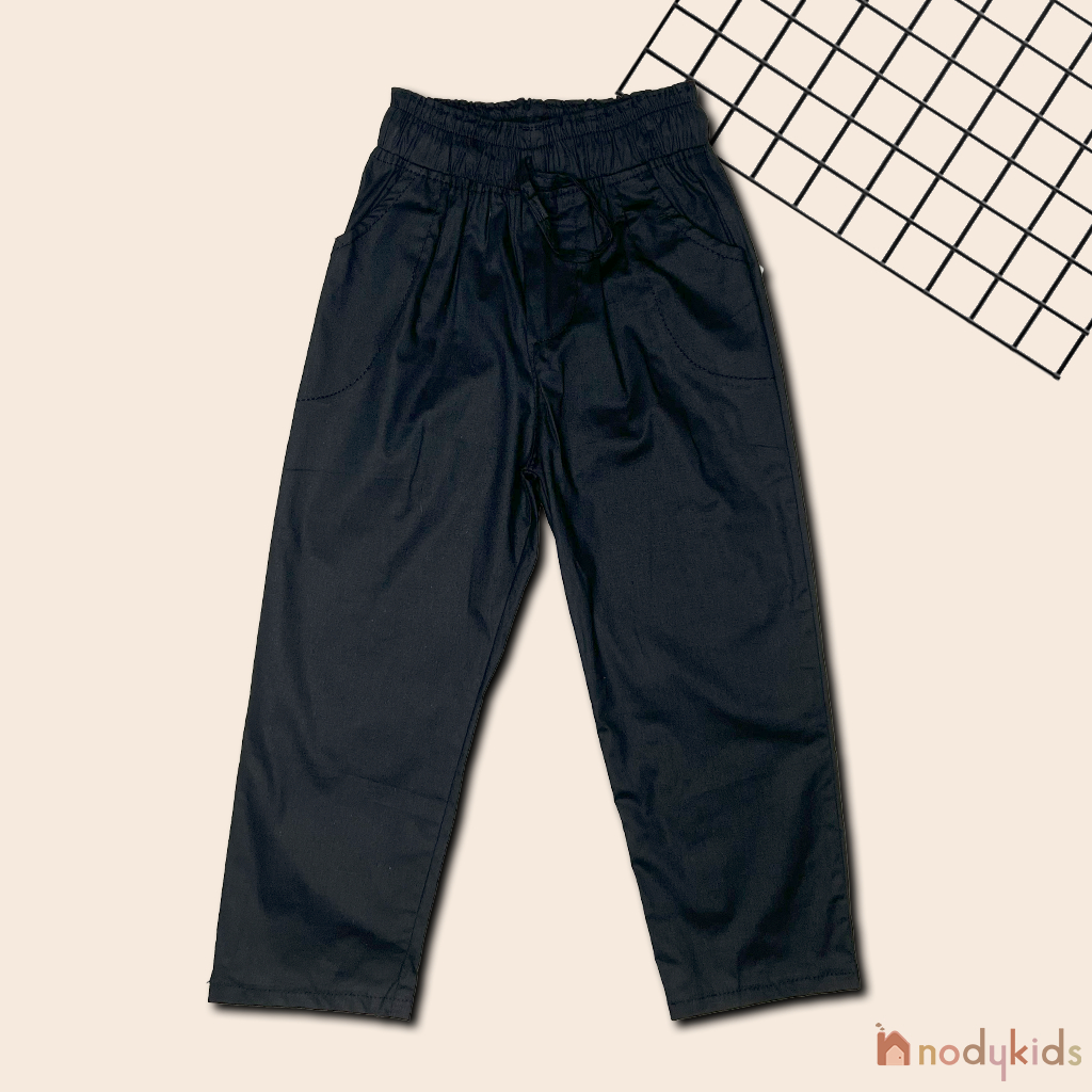 Jual Celana Panjang Anak Perempuan Polos Bahan Katun Stretch Usia 5-10 Tahun Baggy Pants Anak ...