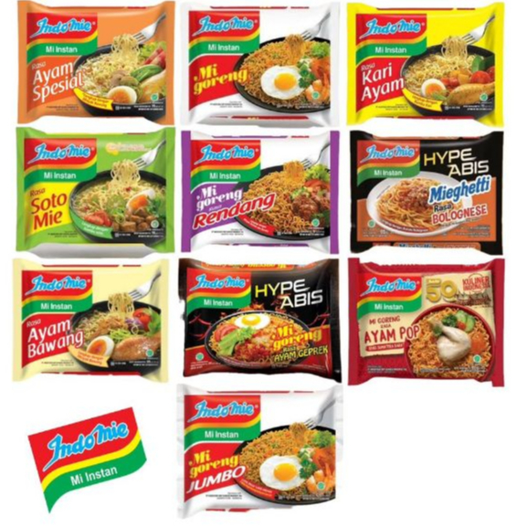Jual (1 dus) Indomie mie instant,tersedia 7 varian 40bks dan jumbo ...