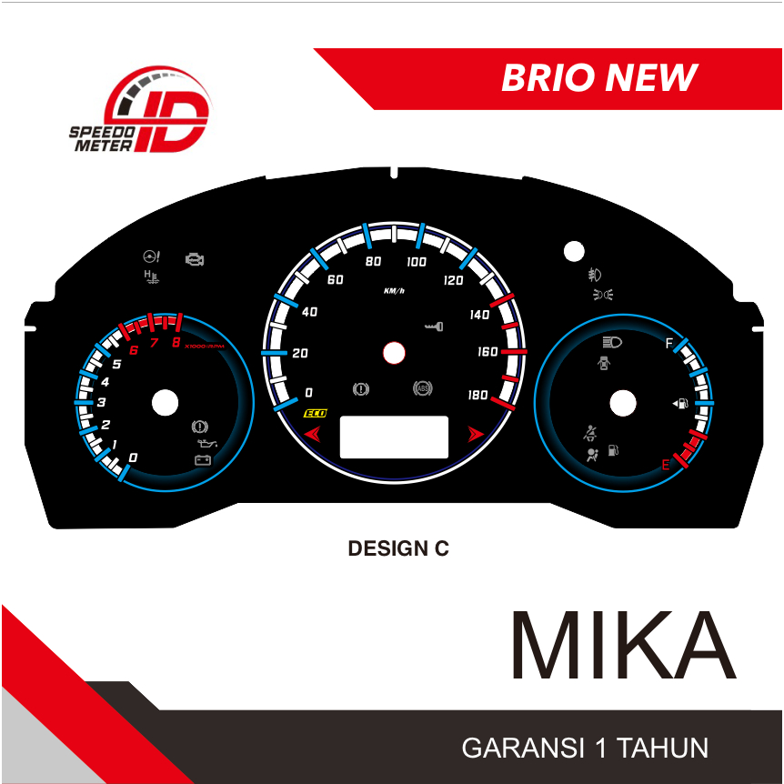 Jual speedometer Brio Mobilio 2016-2023 variasi custom papan panel MIKA ...