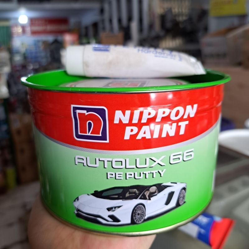 Jual DEMPUL AUTOLUX 66 PE PUTTY 1 KG / DEMPUL MOBIL PLASTIK KAYU FIBER ...