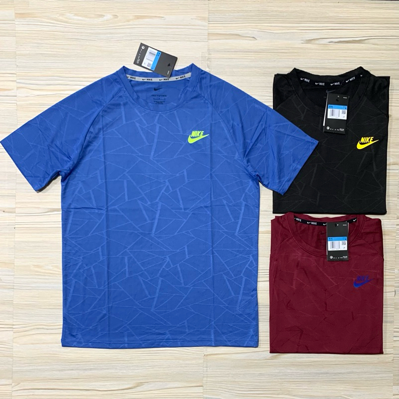 Jual KAOS OLAHRAGA TRAINING NIKE DRI FIT BIRU HITAM MERAH MAROON RUNNING NEW IMPORT | Shopee ...