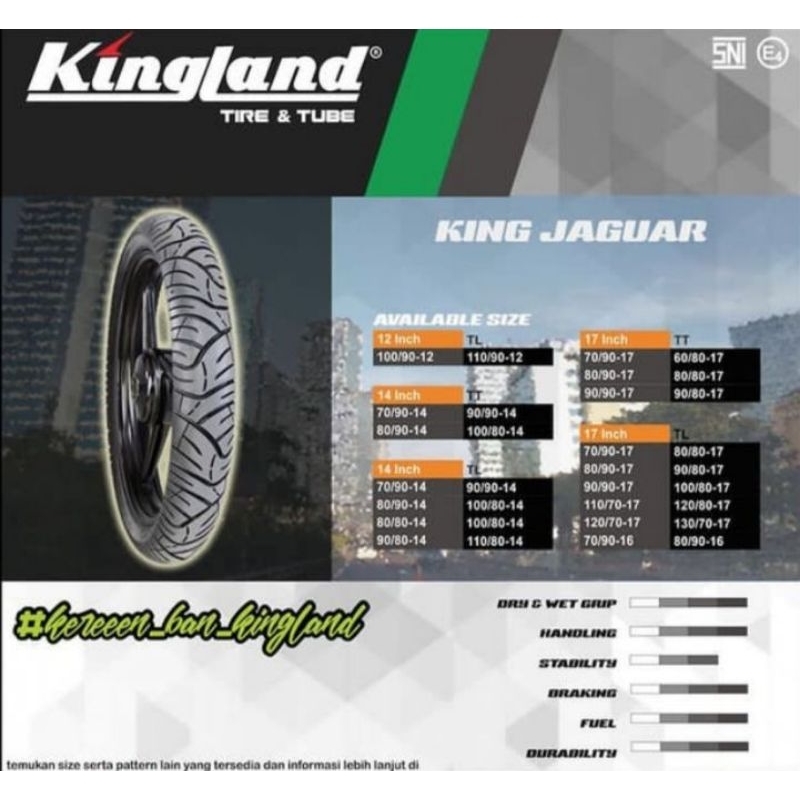 Jual Ban Luar Tubeless Bebek UpSize Vixion, Mega Pro, KLX, CRF 100/80 ...