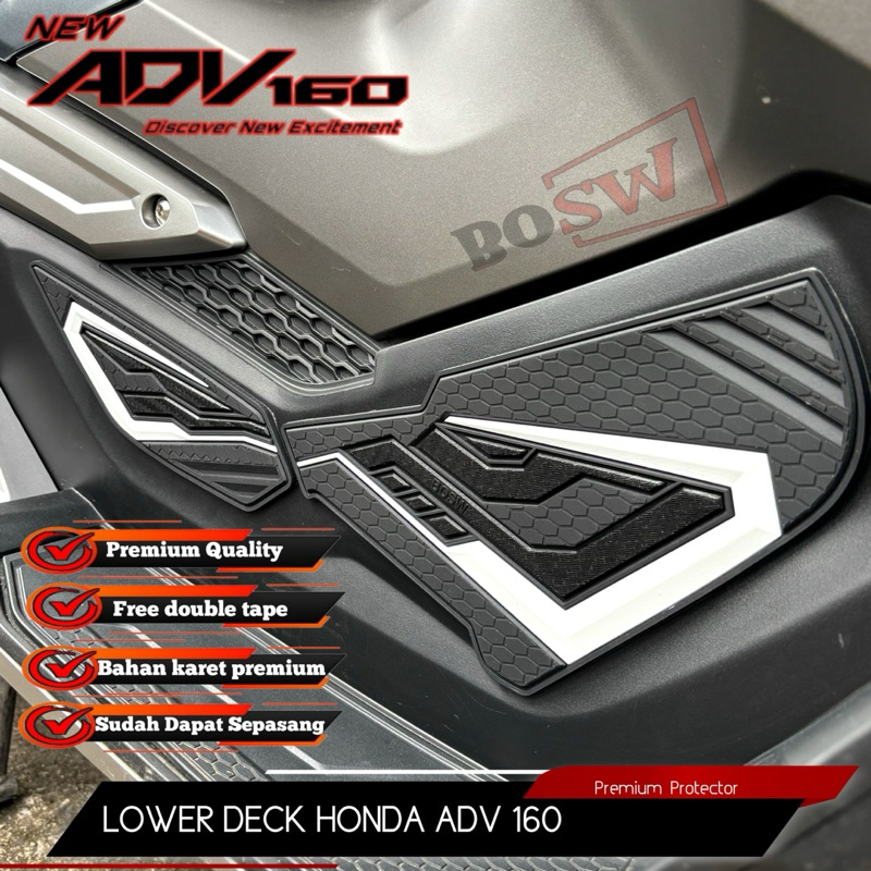 Jual Aksesoris Motor Body Protector Sidedeck Pad Adv 160 Bahan Karet ...