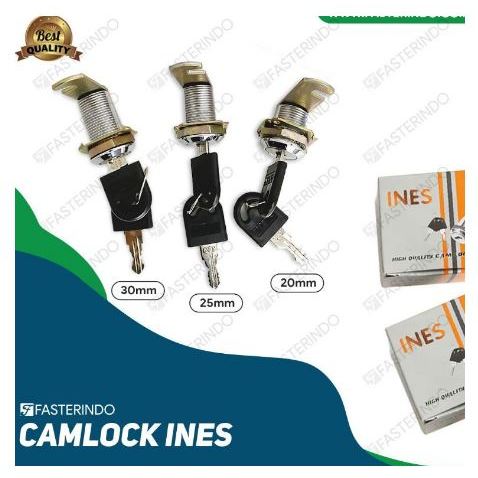 Jual KUNCI CAMLOCK 30mm 25mm 20mm INES / KUNCI LACI LEMARI 101 DRAWER LOCK 16mm / KUNCI MEKAR ...