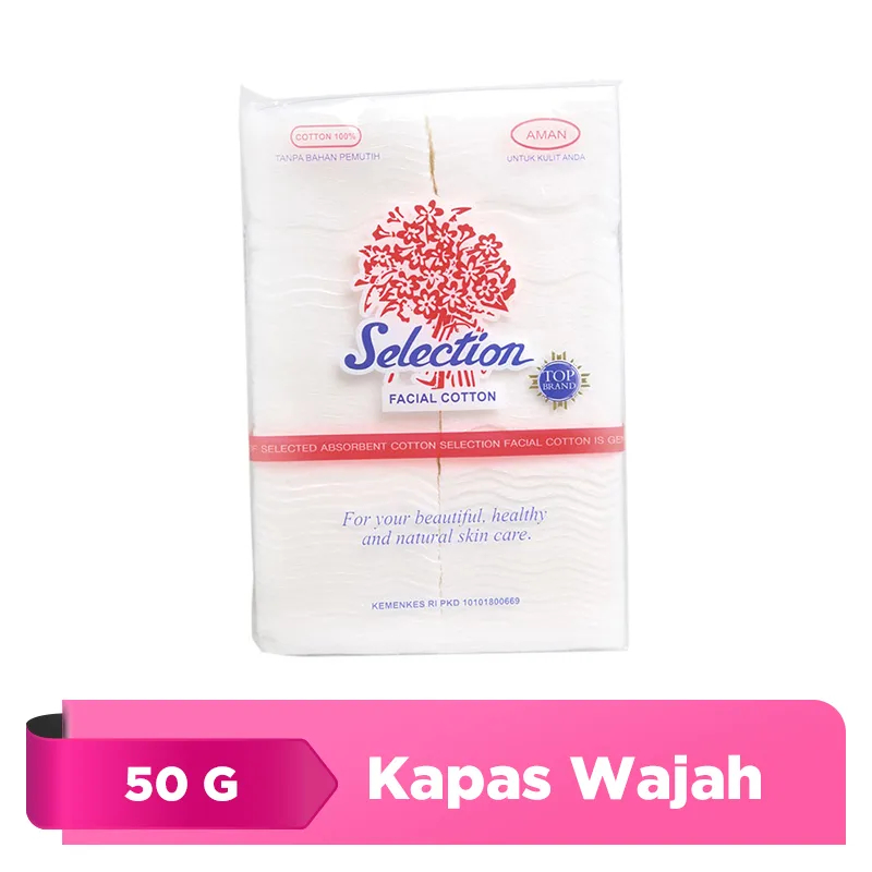 Jual KAPAS SELECTION Facial Cotton Kotak 35gr | 50gr | 75gr - Kapas ...