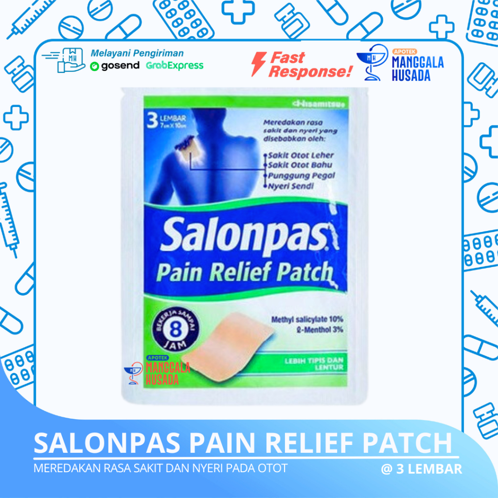 Jual SALONPAS PAIN RELIEF PATCH PER SACHET @3 LEMBAR | Shopee Indonesia