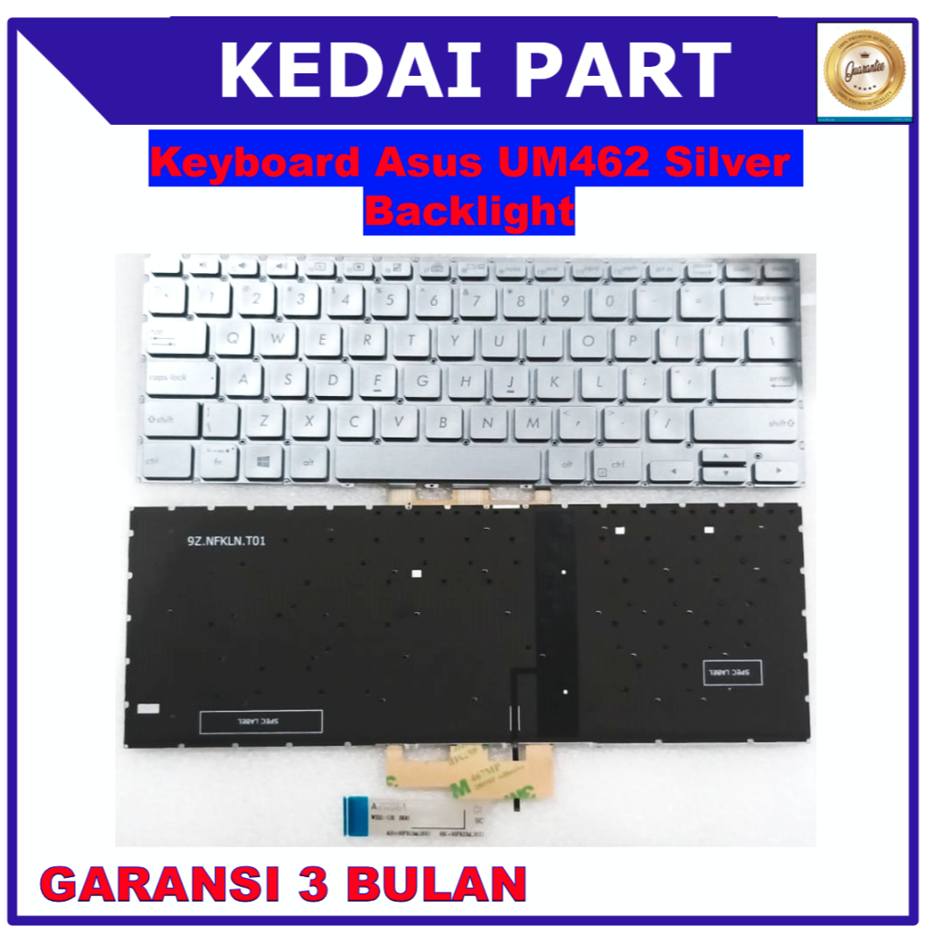 Jual Keyboard Asus Zenbook Flip 14 UM462 UX462FA UX462F Silver Backligh ...
