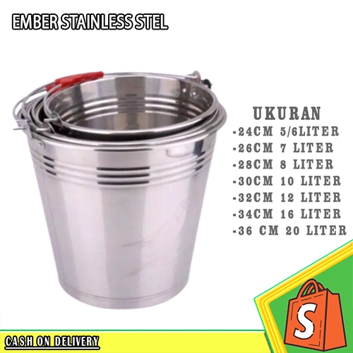 Jual ember timba stainless steel besar 20 liter 16 liter 15 liter 5 ...