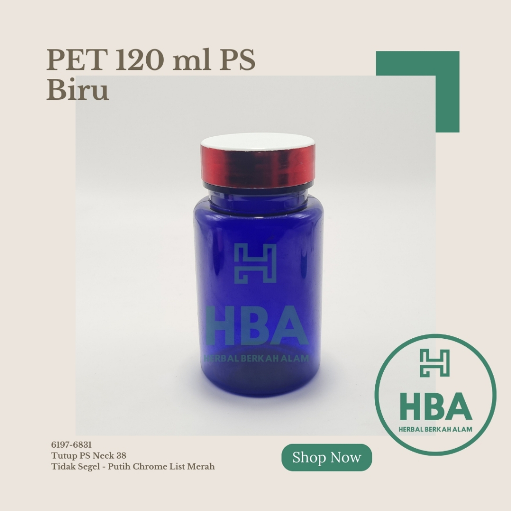Jual Botol Obat 120 ml Biru Tutup Putih List Full Merah / Botol Obat ...