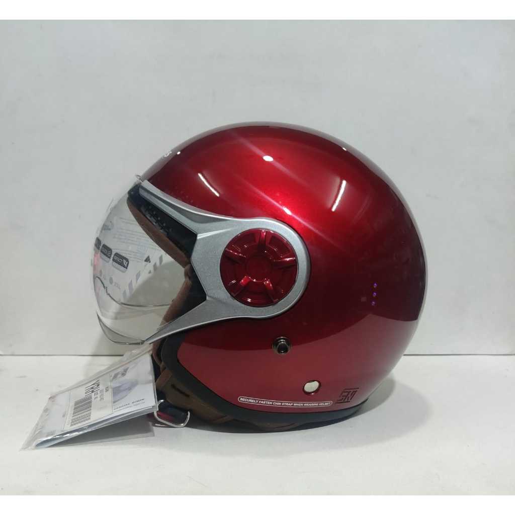 Jual Helm Cargloss Yrh / Yr Hijab Deep Red Maron Glossy Original ...
