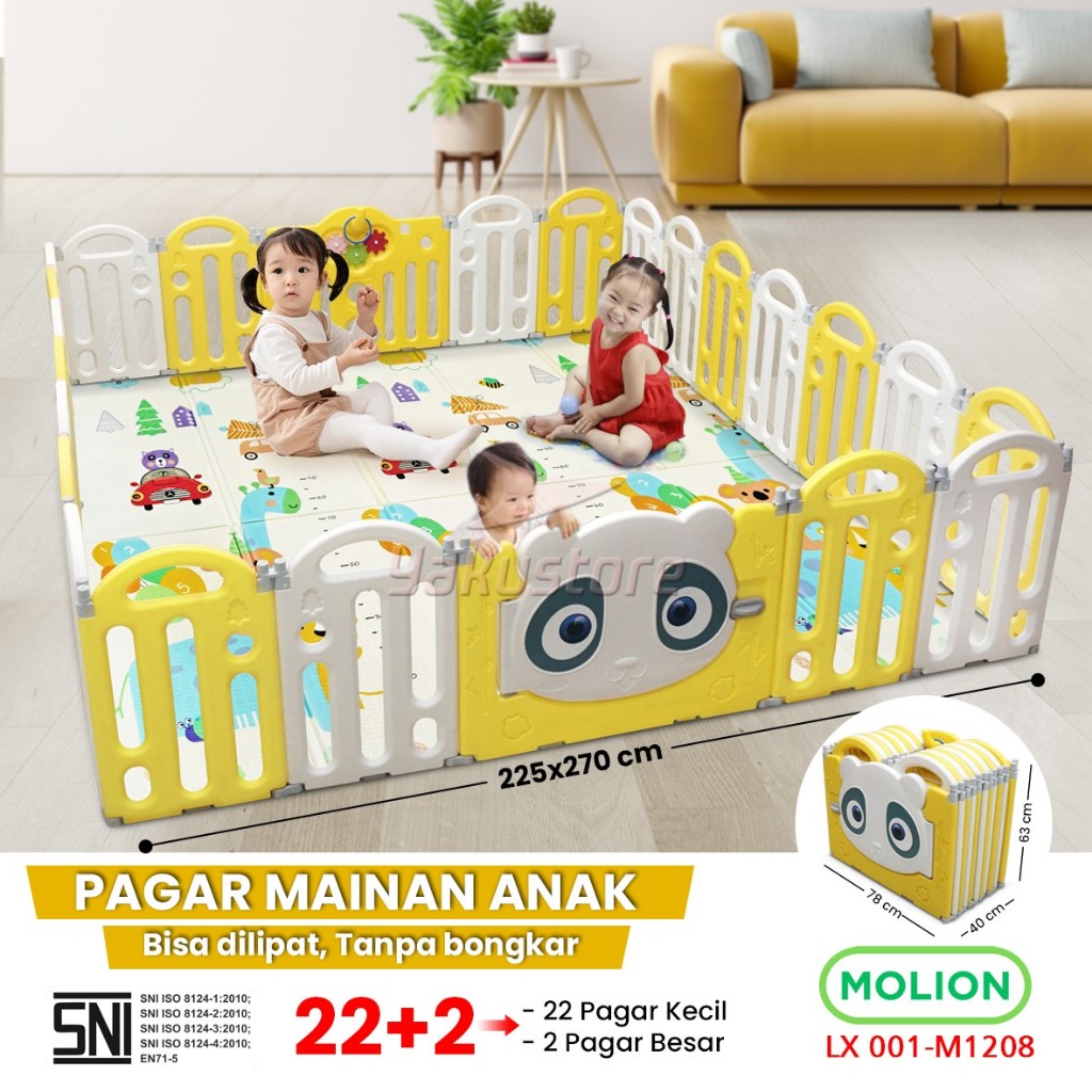 Jual MOLION Pagar Anak Pagar Bayi Playfence Baby Fence Mainan Prosotan ...