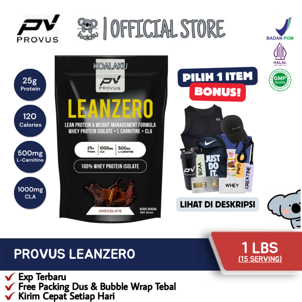 Jual Provus Lean Zero Leanzero 1lb 1 lb 450 gram Susu Whey Protein ...
