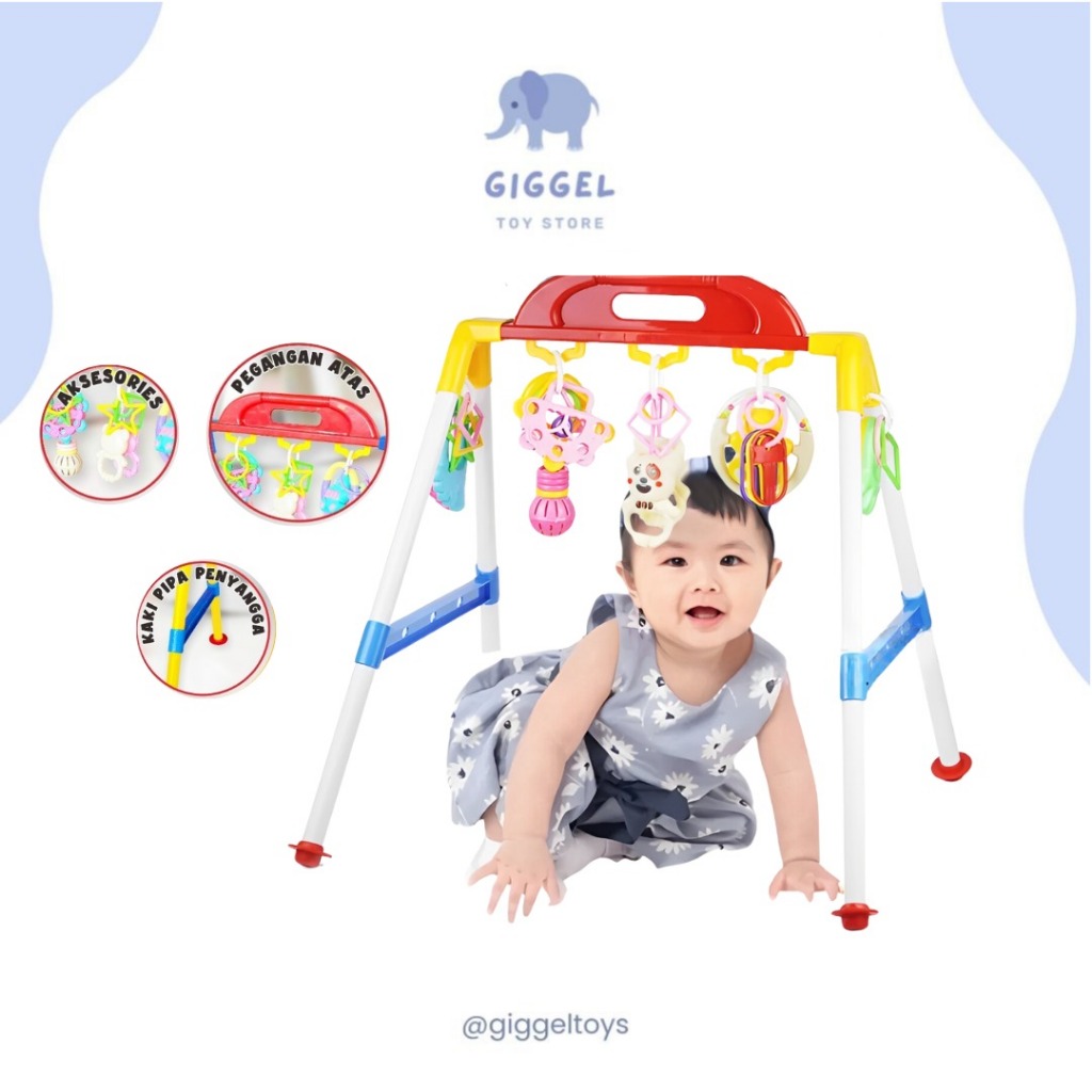Jual [ Giggel ] Baby Play Gym / Mainan Anak Bayi Rattle / Piano Playmat ...