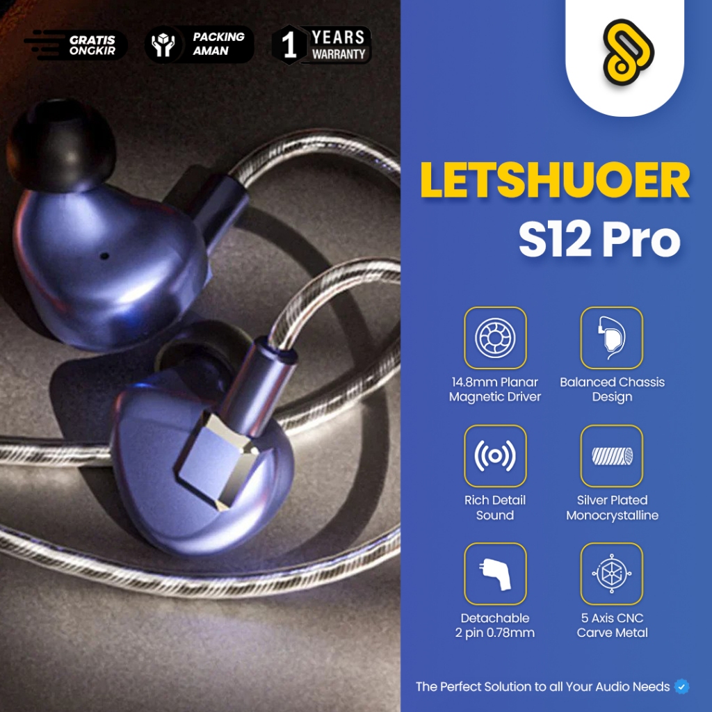 Jual Letshuoer / Shuoer S12 Pro Planar Magnetic Driver In Ear Earphone ...