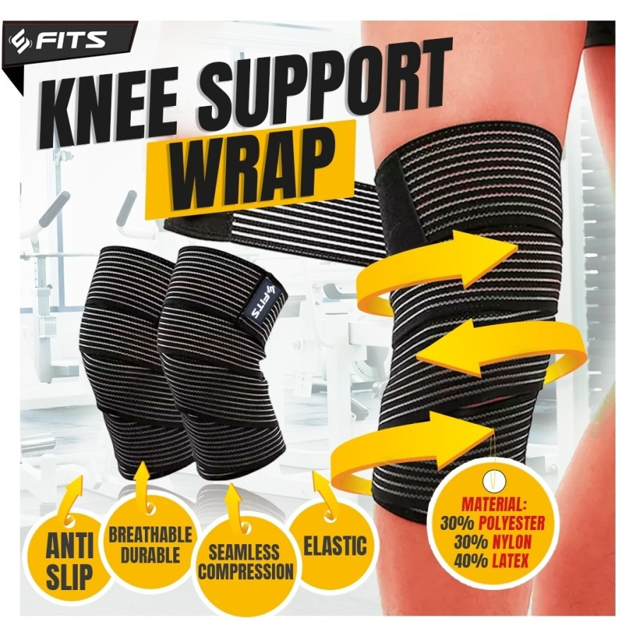 Jual FITS FACT Knee Support Wrap Compression Pad Brace | Pelindung ...