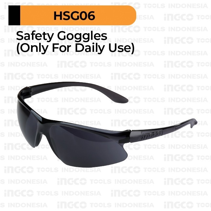 Jual Safety Glasses Dark INGCO HSG06 Goggle Kacamata Hitam Kaca Mata ...