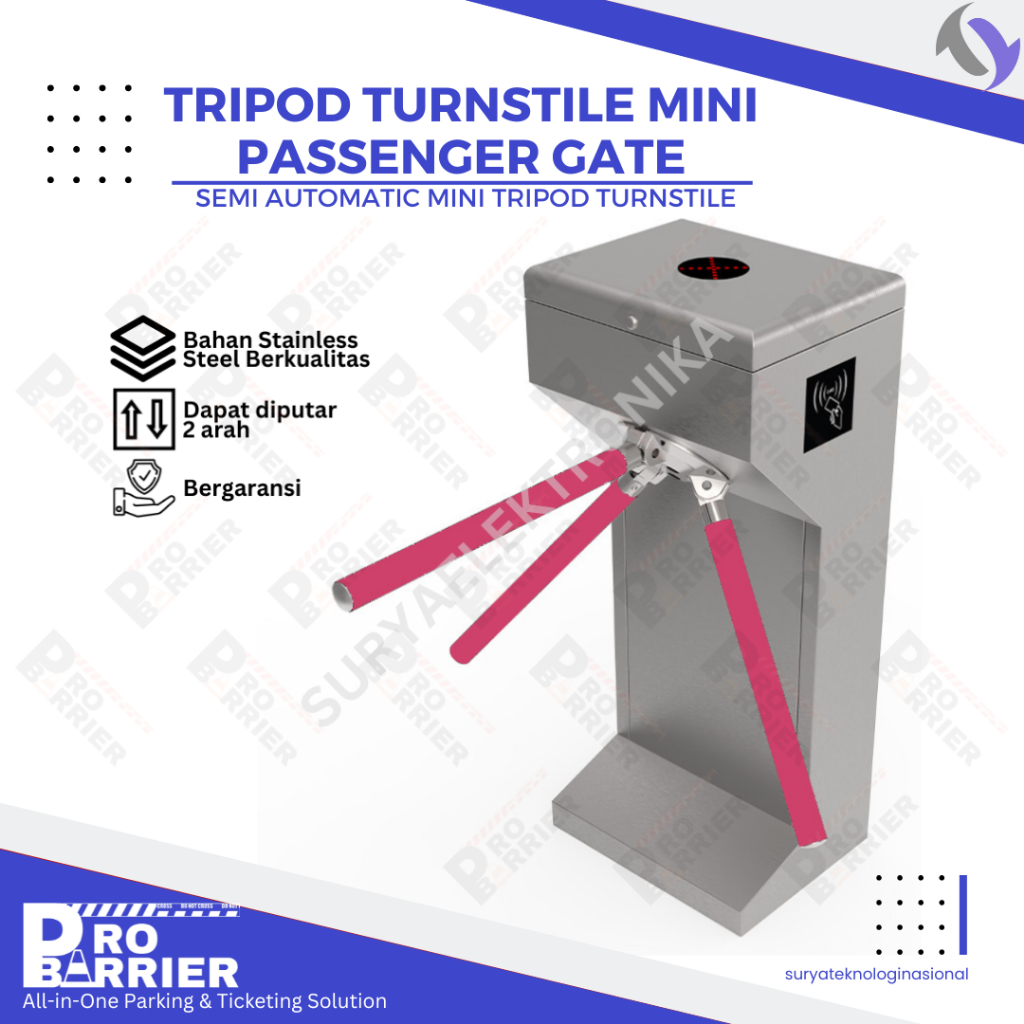 Jual Mini Tripod Turnstile Semi Automatic Passenger Gate   Palang 