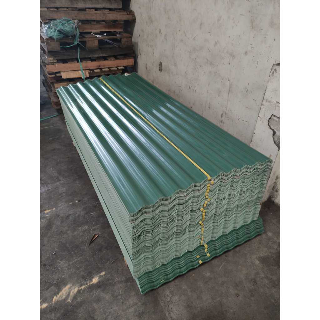Jual ATAP SENG GELOMBANG GO GREEN / ATAP PVC GO GREEN *180X80* | Shopee ...
