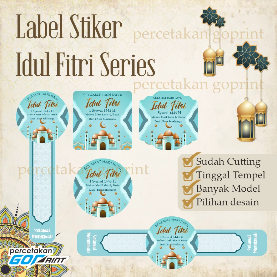 Jual Stiker seri idul fitri Label Toples kue kering, nastar, stiker ...