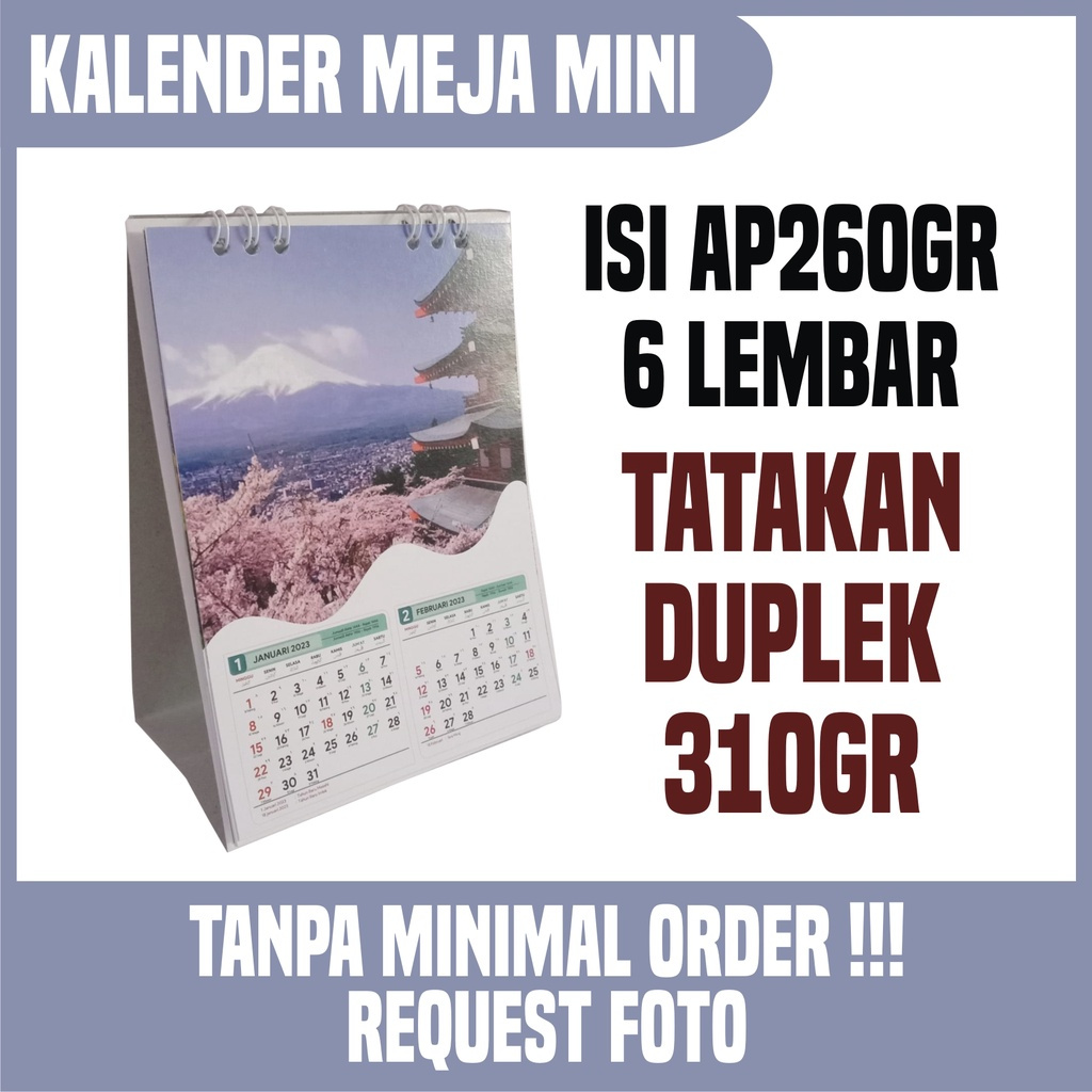 Jual Kalender Meja Mini 2024 Custom Foto Satuan 12 x 16 cm | Shopee ...