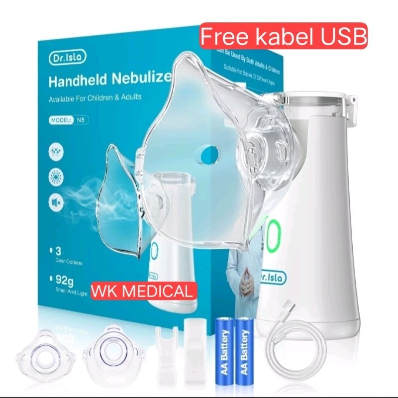 Jual Nebulizer portable mesh nebulizer alat terapi pernafasan uap asma USB N6 anak dewasa ...